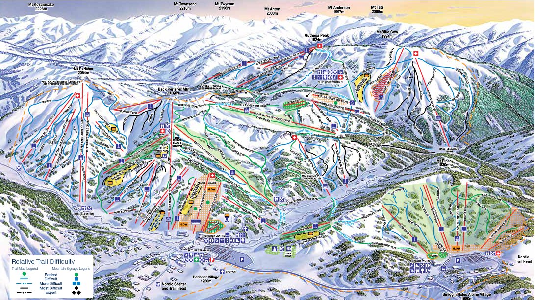 Full size piste map for Perisher