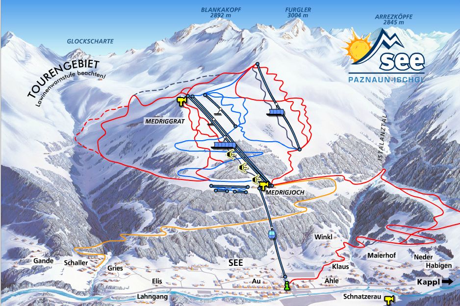 Full size piste map for See